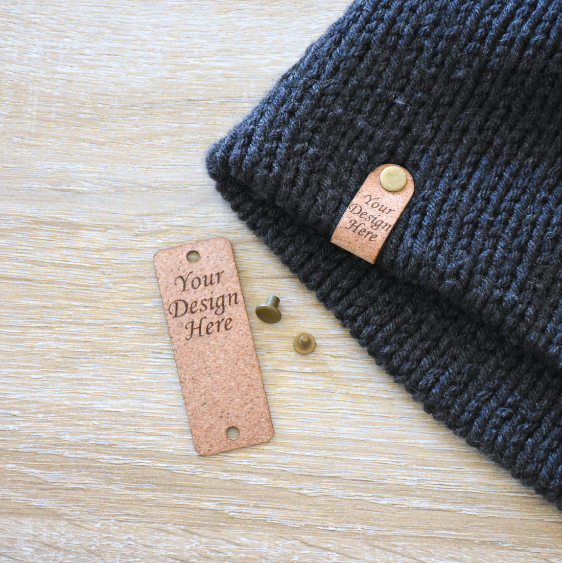Custom Natural Cork Rivet Tags – The Velvet Season